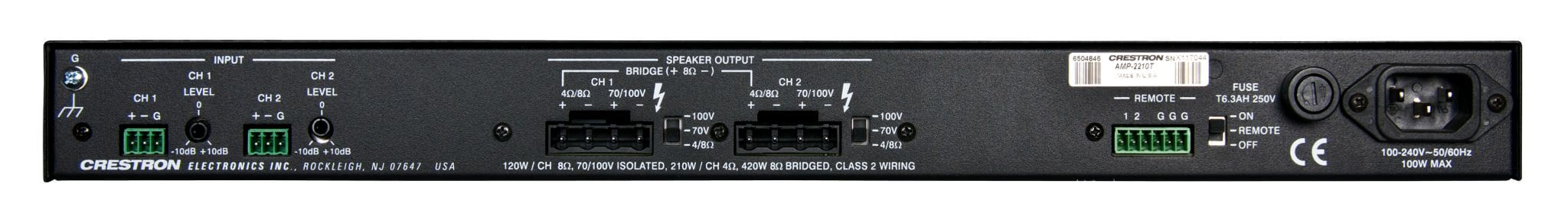 CRESTRON AMP-2210T | Amplificador de 2 Canales